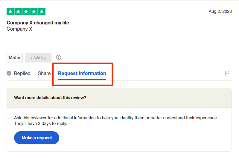 How to request information from reviewers