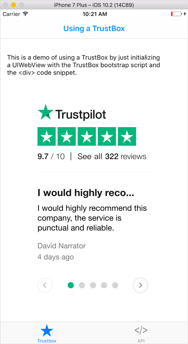 Sådan tilføjer du en TrustBox-widget til din iOS- eller Android-mobilapp