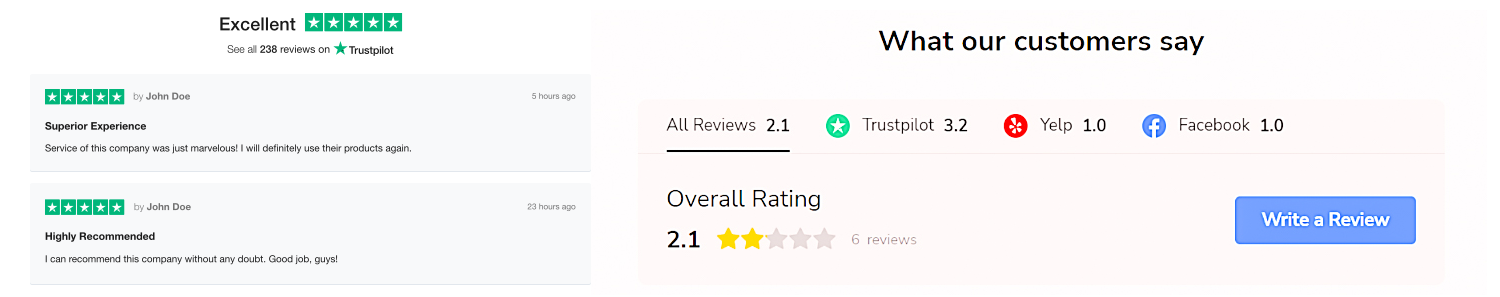 Can I trust Trustpilot reviews on business websites?