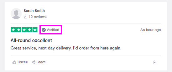 Why are some reviews marked "Verified"?