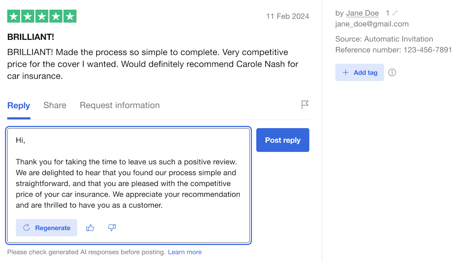 How to reply to reviews