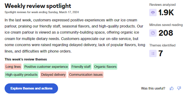 Trustpilot's Review spotlight