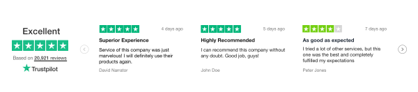 TrustBox widget overview