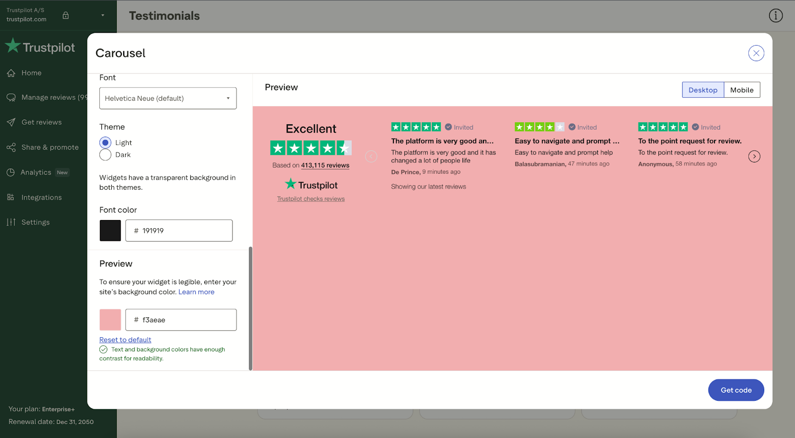 Accessibility for TrustBox widgets
